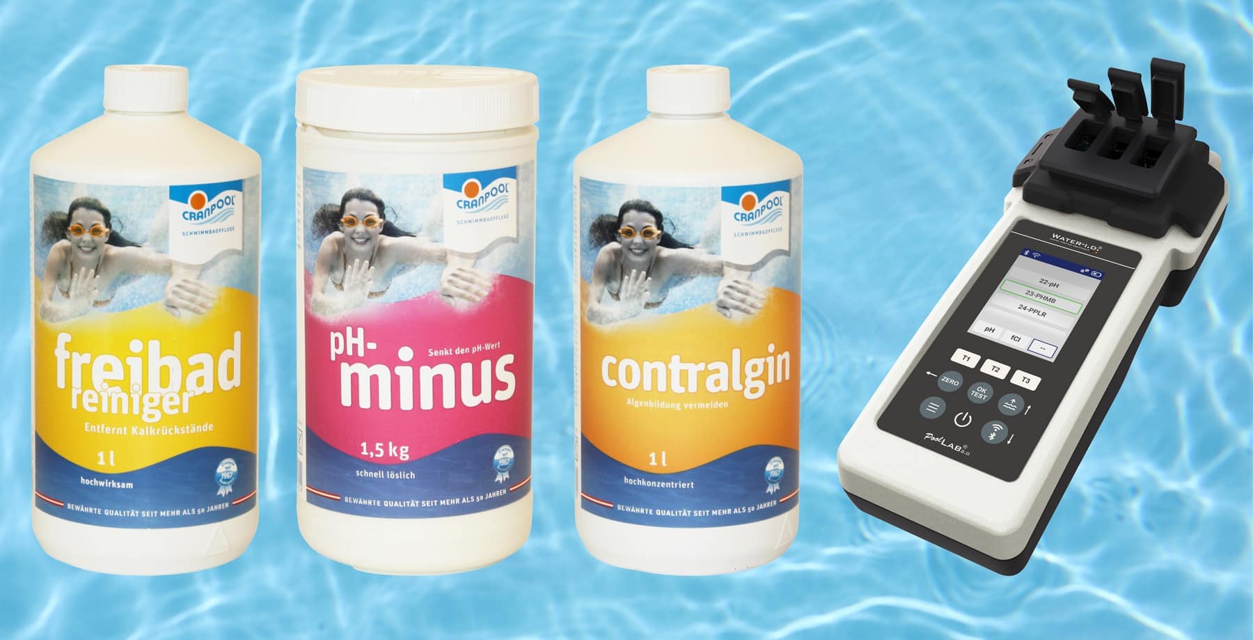 Pool-Wasserpflege Spezialprodukte - Cranpool